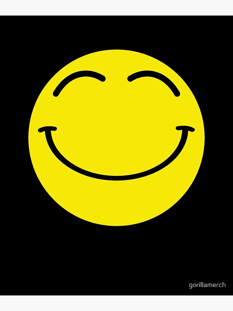 "Super Happy smiling Face Emoticon" Art Print by gorillamerch | Redbubble
