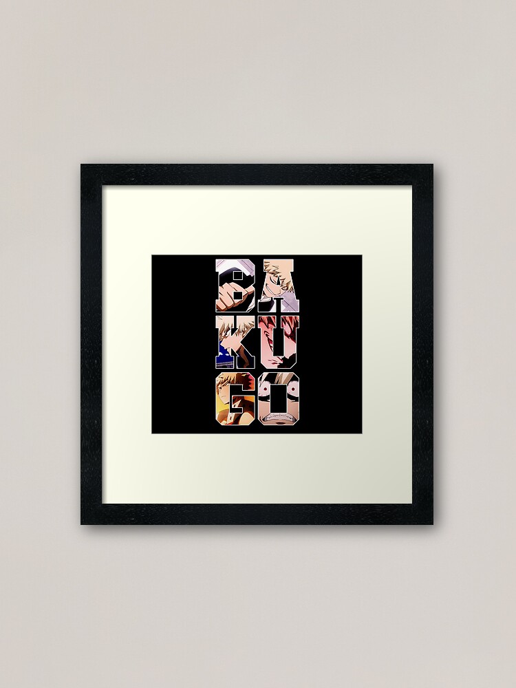 "Bakugo Cut Out" Framed Art Print for Sale by Linz10z | Redbubble
