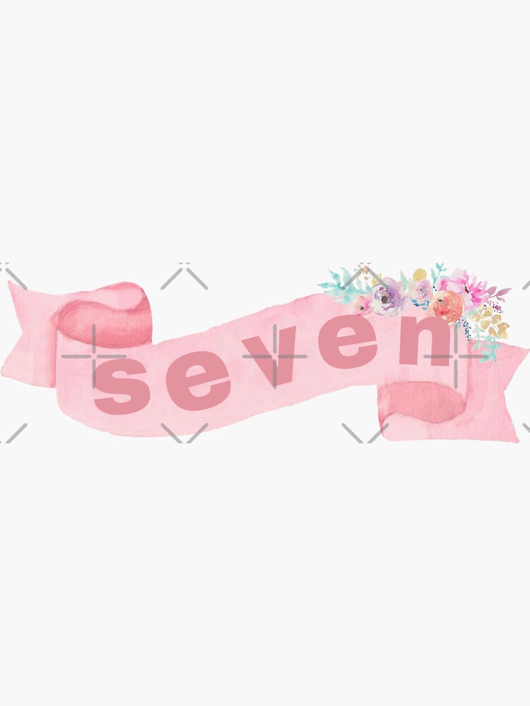 "Seven" Sticker for Sale by Taylor-Shreya | Redbubble