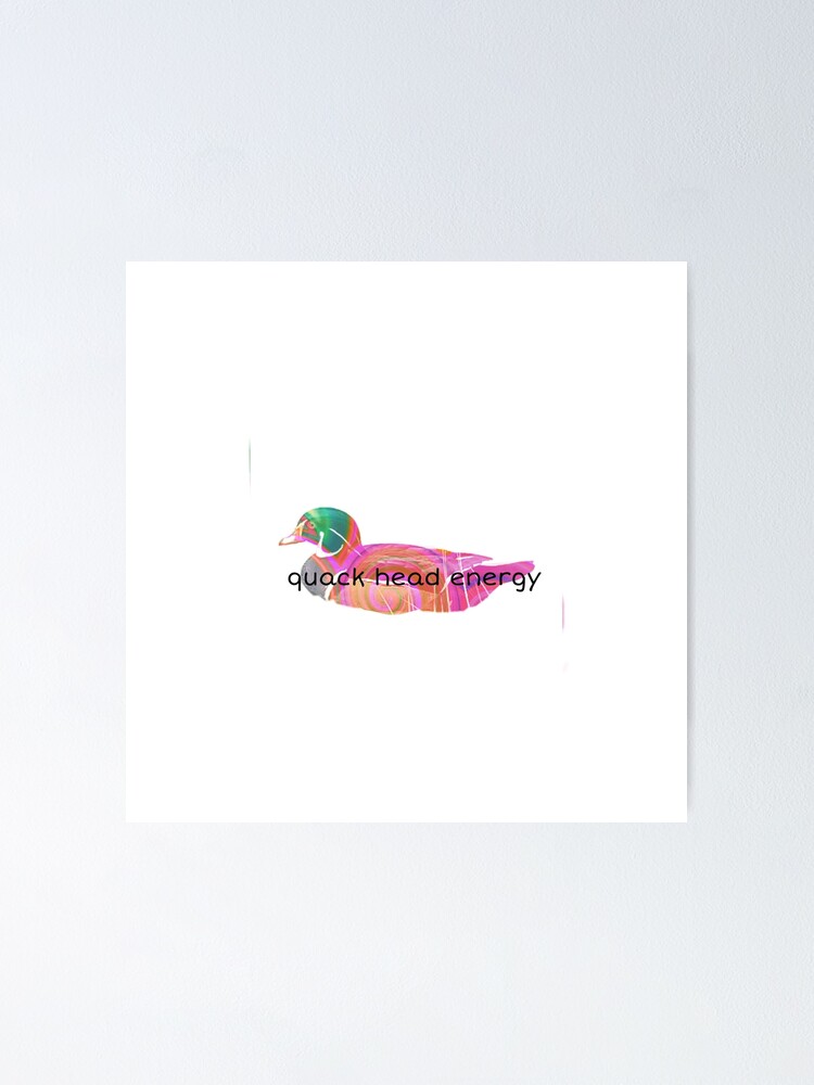"Quack head energy" Poster by Lindsey-Designs | Redbubble
