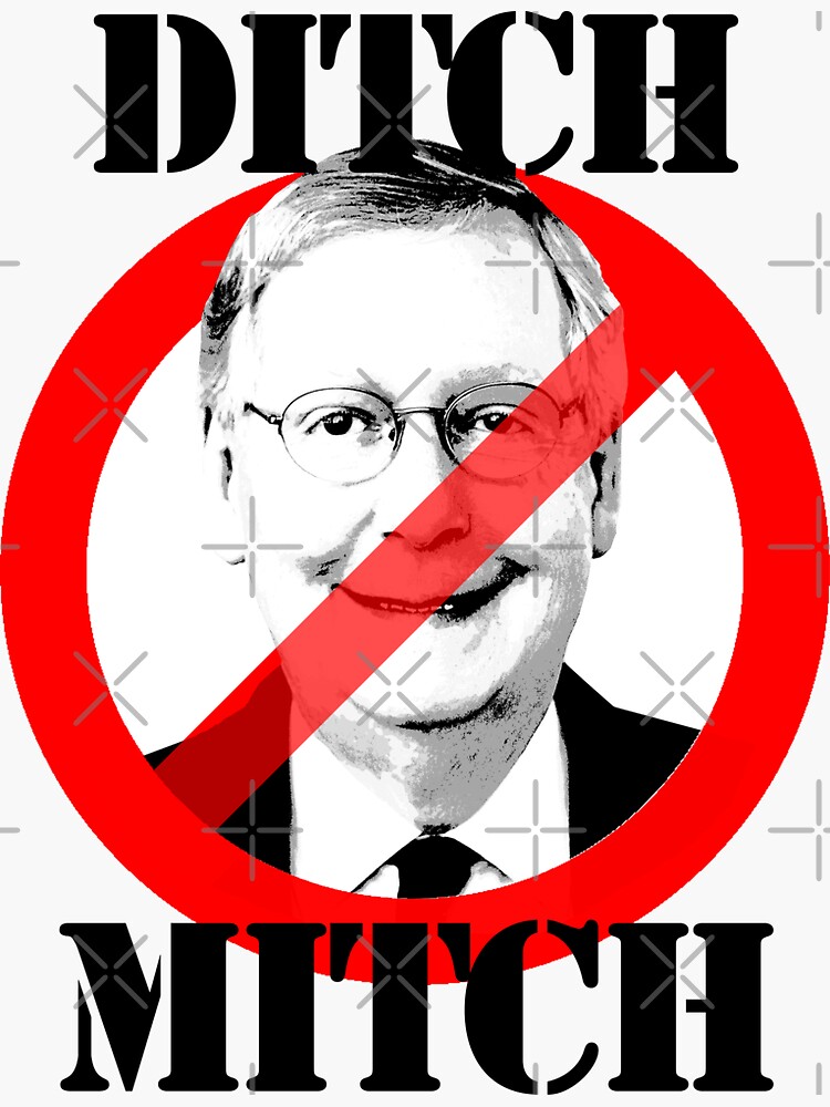 "DITCH MITCH" Sticker for Sale by partyfarty | Redbubble