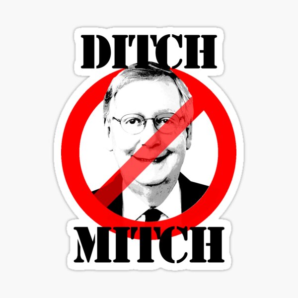 "DITCH MITCH" Sticker for Sale by partyfarty | Redbubble