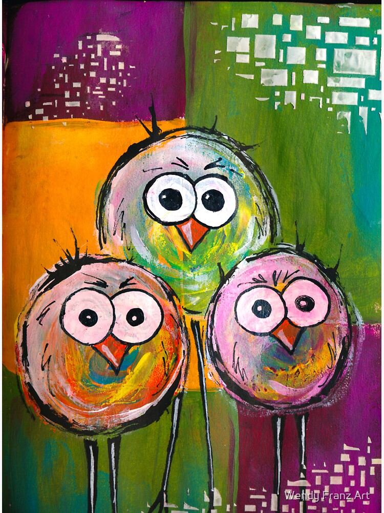 "Silly Bird" Sticker for Sale by WendyFranzArt | Redbubble