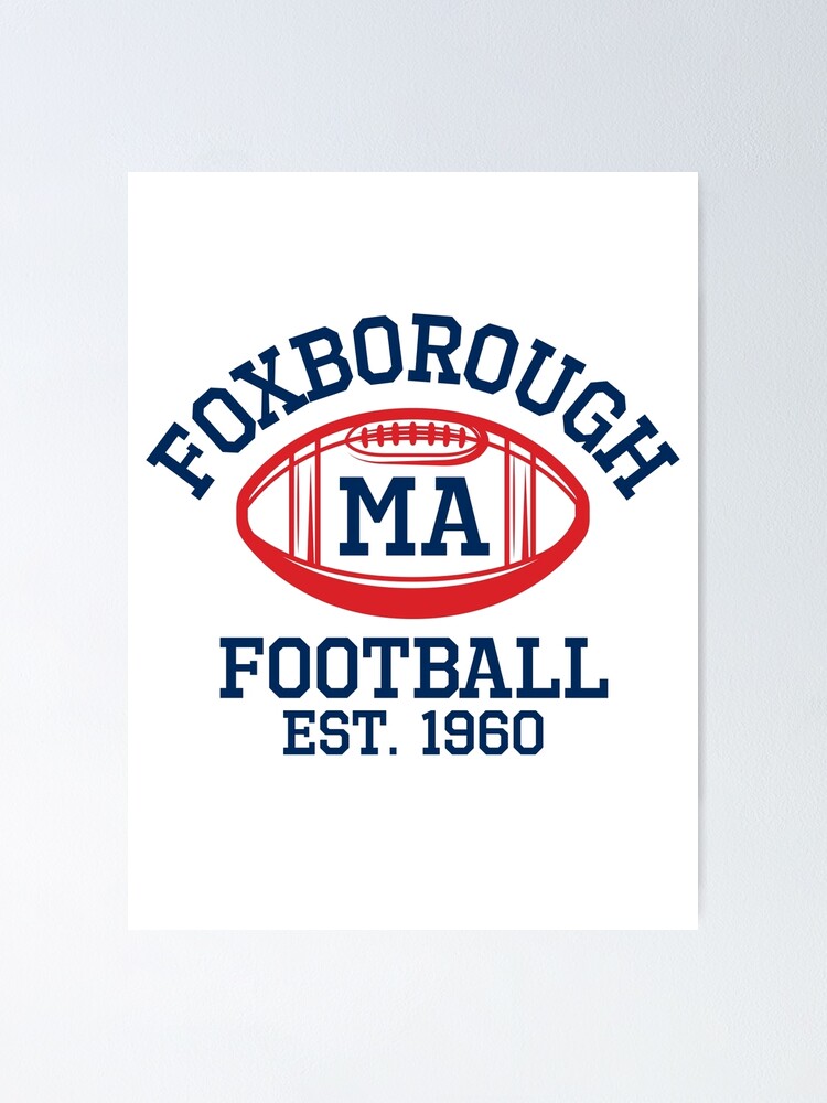 "Vintage Foxborough Massachusetts Football Team Sport Blue and Red ...