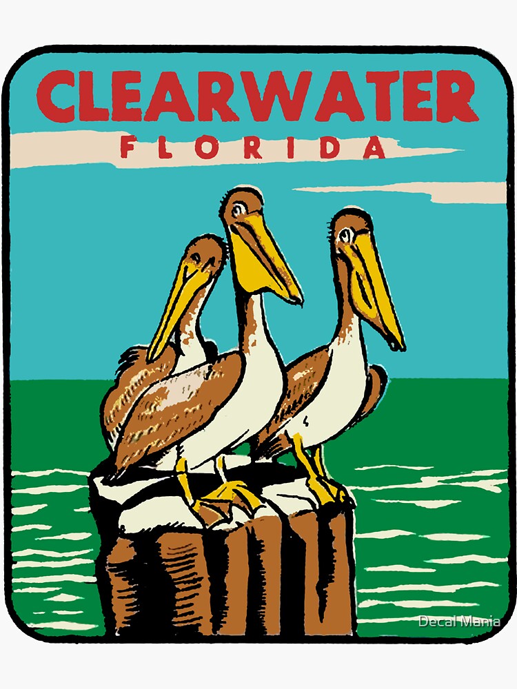 "Vintage Clearwater Decal" Sticker for Sale by zsonn | Redbubble
