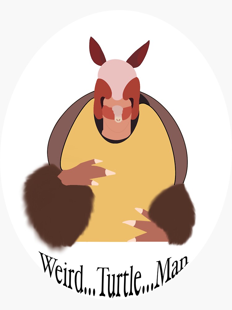 "Holiday Armadillo/Weird Turtle Man" Sticker for Sale by gg-stickers77 ...