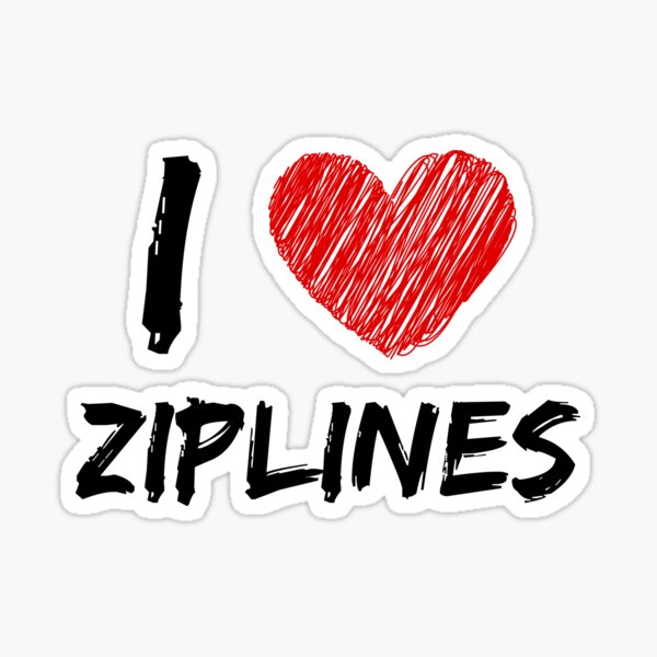 "I Love Ziplines" Sticker for Sale by Design-Co | Redbubble