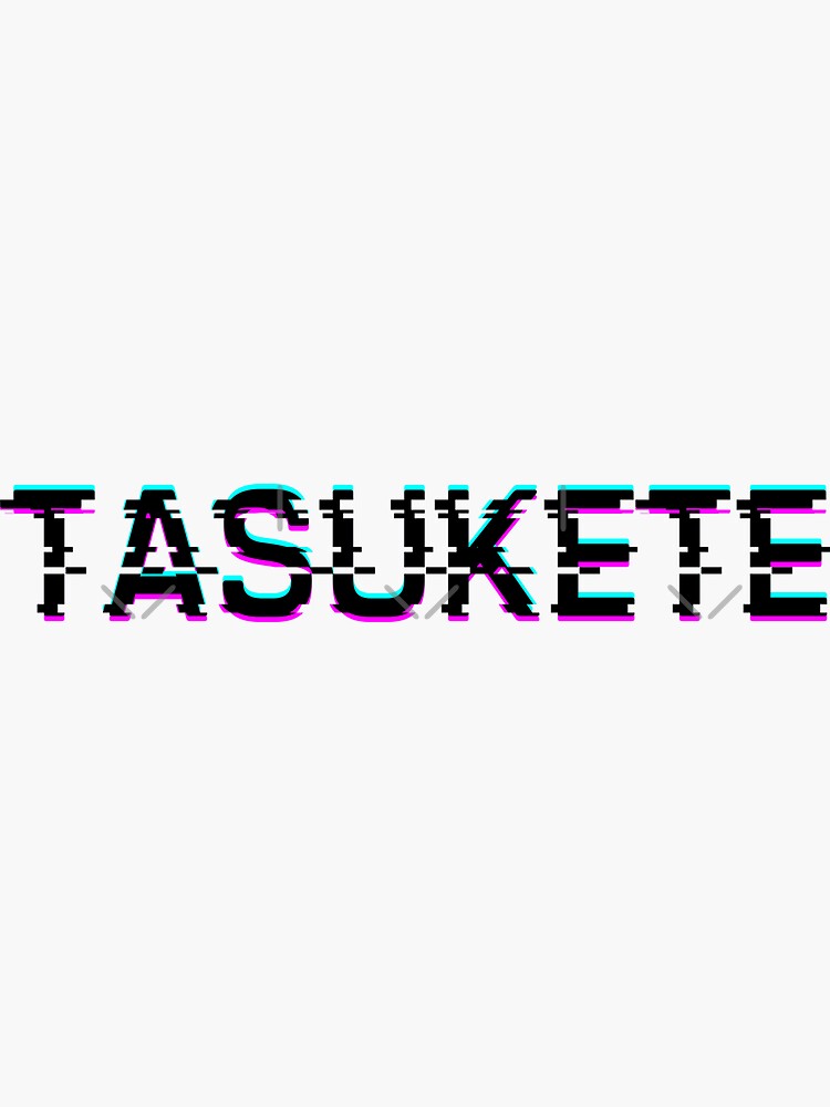 "Tasukete Glitching Japanese Word" Sticker for Sale by weeabae | Redbubble