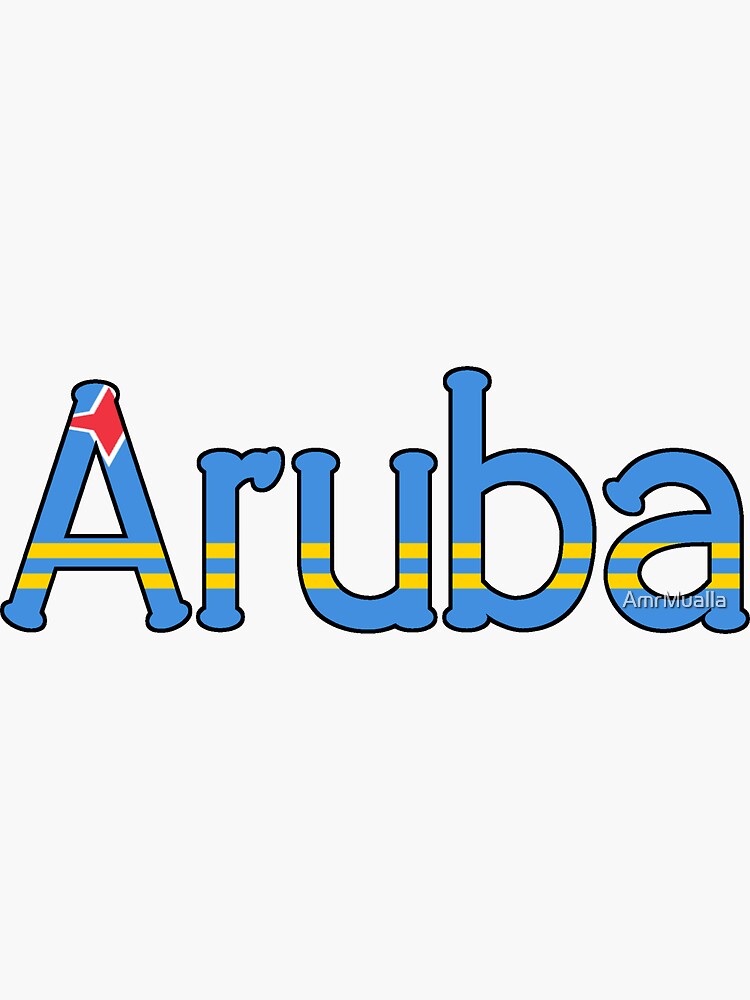"Aruba Word" Sticker for Sale by AmrMualla | Redbubble