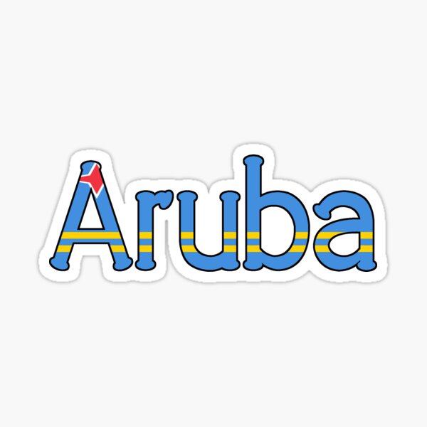 "Aruba Word" Sticker for Sale by AmrMualla | Redbubble