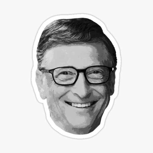 "Bill Gates Face Artwork" Sticker for Sale by ted-sexington | Redbubble