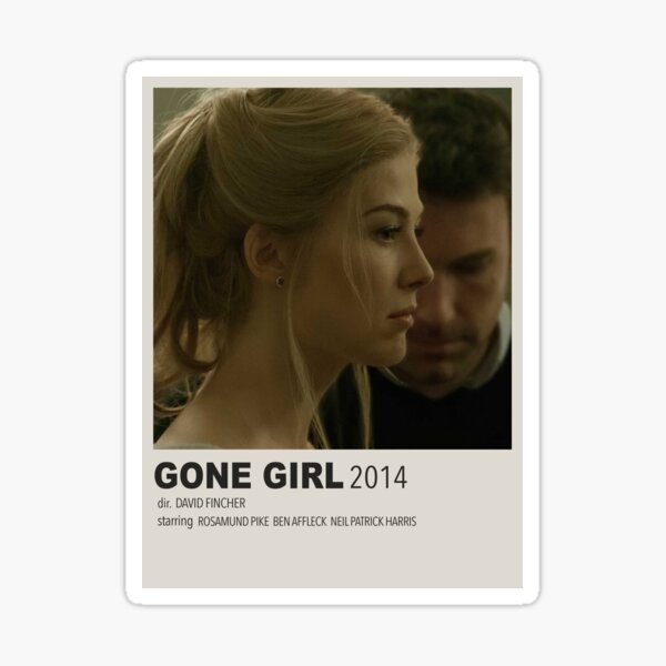 "gone girl (fan made) poster" Sticker for Sale by waakeme-up | Redbubble