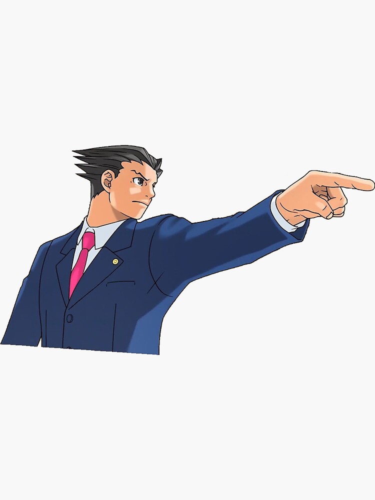 "Phoenix Wright Objection" Sticker for Sale by lindsay729 | Redbubble