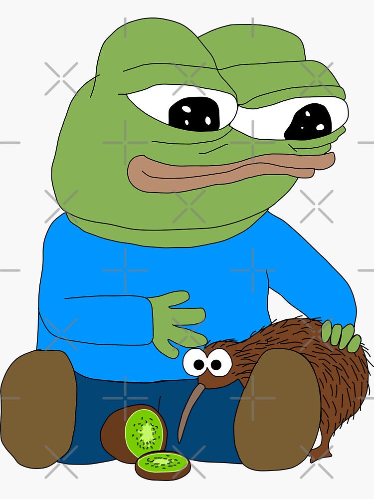 "Apu Apustaja - Kiwi Bird Pepe" Sticker for Sale by PboyAMR | Redbubble