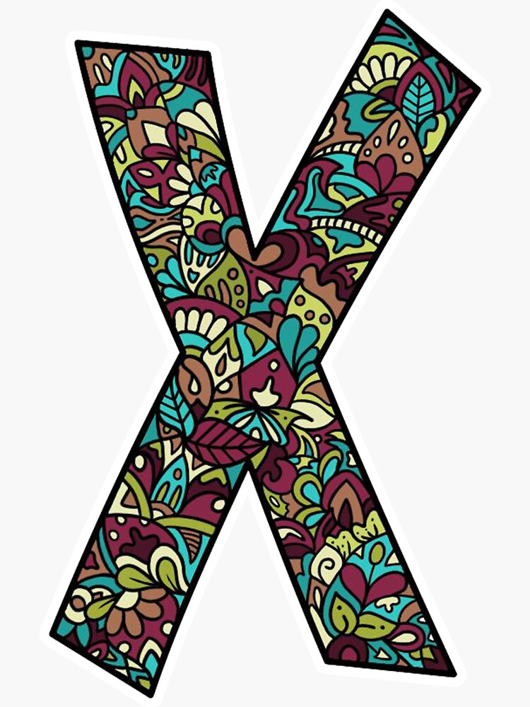 "X Doodle" Sticker for Sale by freakydoodler | Redbubble