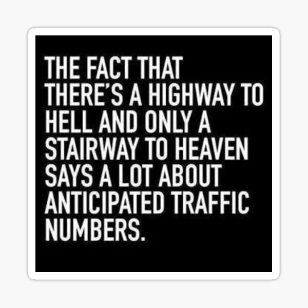 "HIGHWAY 2 HELL" Sticker for Sale by CCCREW | Redbubble