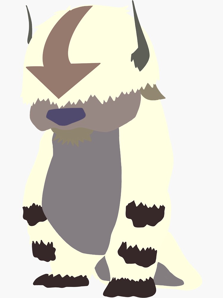 "Appa Standing Up Minimalist" Sticker for Sale by pixxlated | Redbubble