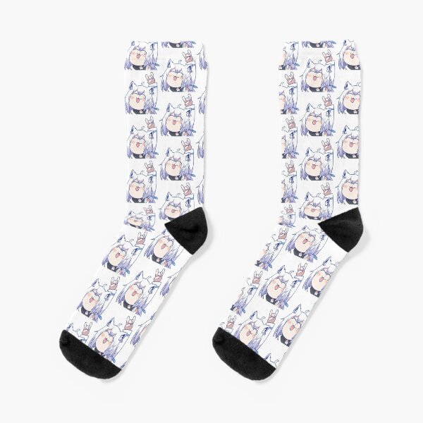 "Shirakami Fubuki Chibi" Socks by ace1021 | Redbubble