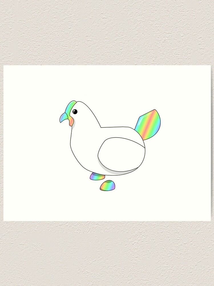 "Adopt Me Mega Neon Chicken " Art Print by Mochi-Pop | Redbubble