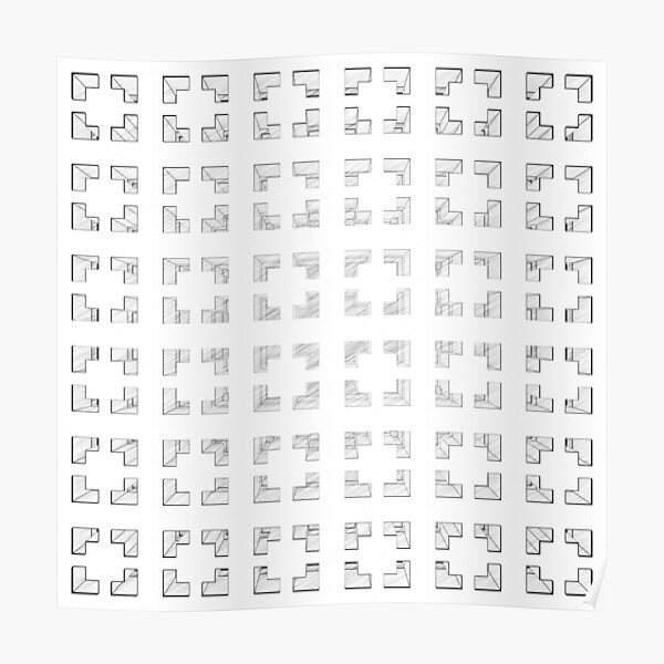 "Depth Squares Sketch" Poster by AaronKinzer | Redbubble