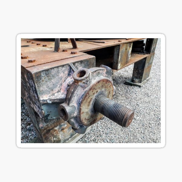 "Old rusty mechanism of metal Industrial Engineering Machinery" Sticker ...