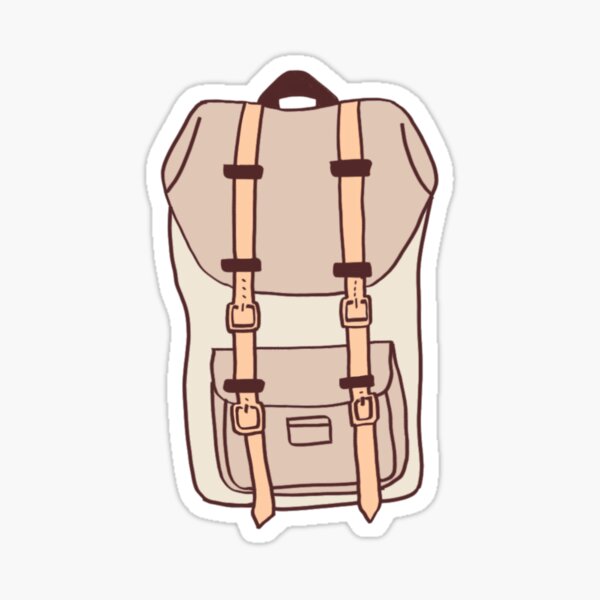 "Travel backpack sticker - travelling sticker pack" Sticker by ...