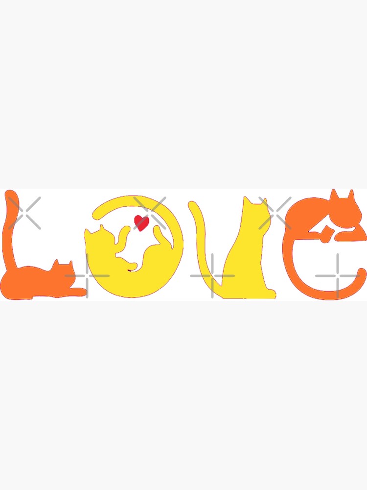 "Love cat tItle calligraphy typography text quotes" Poster for Sale by ...