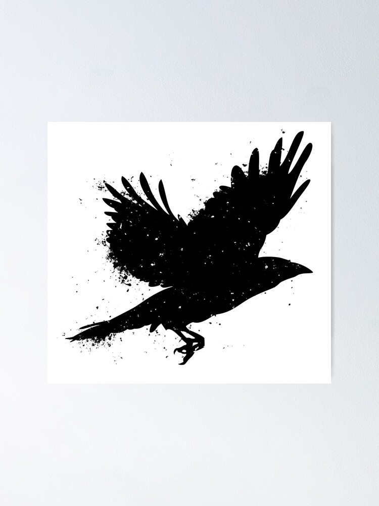 "Grunge raven" Poster for Sale by StefanAlfonso | Redbubble