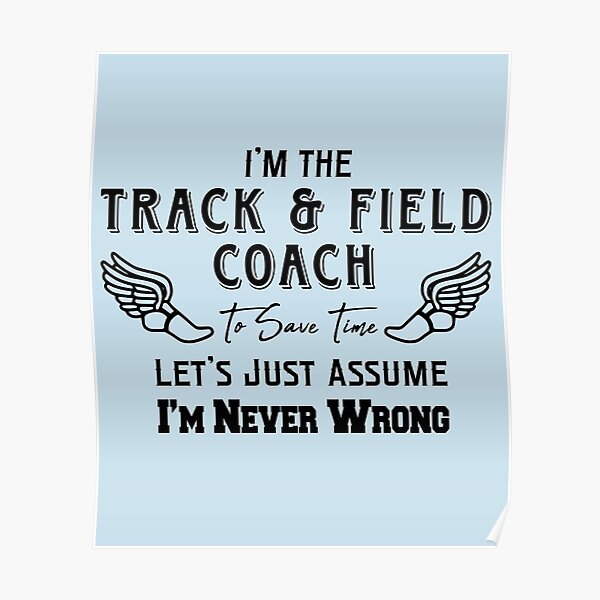 "Track And Field Coach Gift" Poster for Sale by VibrantGifts | Redbubble