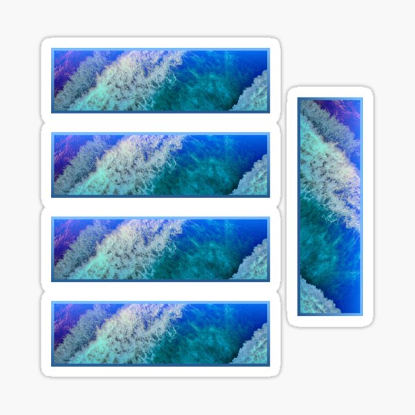 "DIY Bookmark Sticker Pack - Waves/Blue" Sticker for Sale by dezanli ...