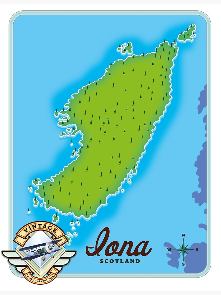 "Iona scotland map " Poster for Sale by vectorwebstore | Redbubble