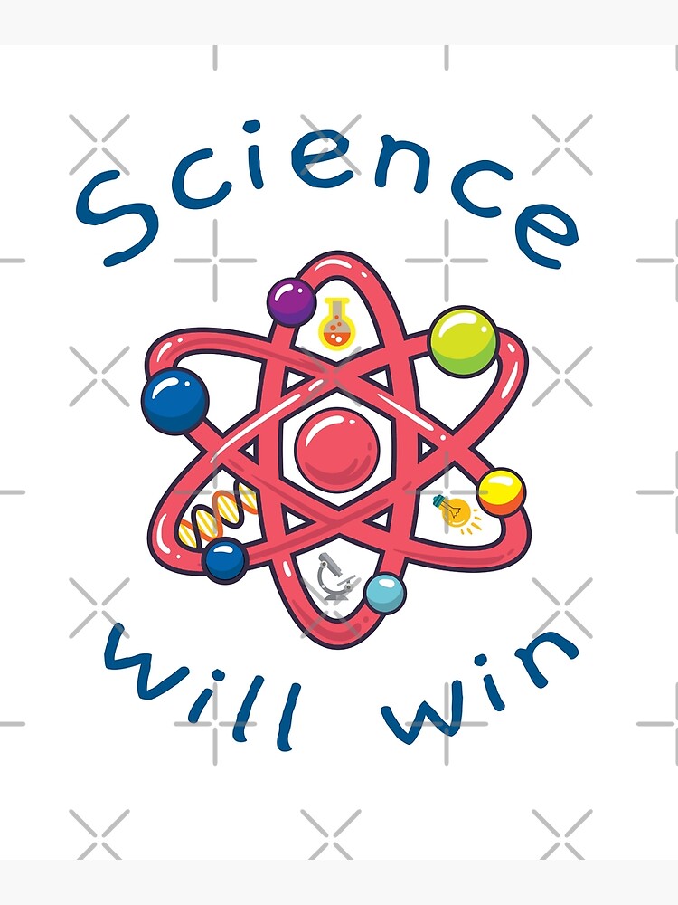 "Science Will Win - Red Atom" Poster by Umbrellamazing | Redbubble