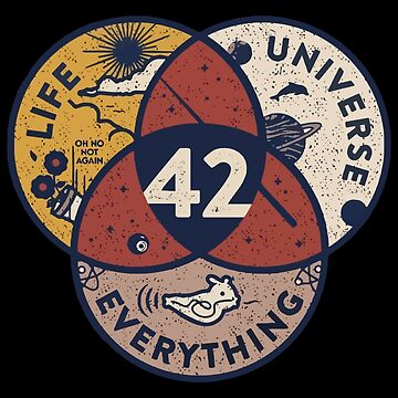 "The Answer To Life Universe Everything 42 Science" Sticker for Sale by ...