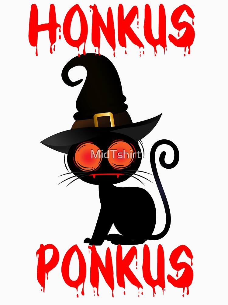 "Funny Halloween Witches Cat Cute Honkus Ponkus Gifts Premium " T-shirt ...