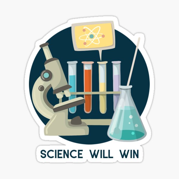 "Science Will Win - Laboratory Test Tube" Sticker for Sale by ...