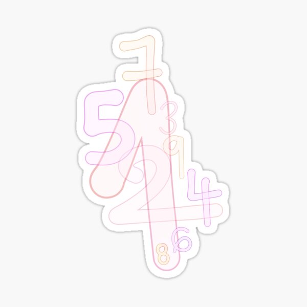"Numbers" Sticker for Sale by Continuouslyy | Redbubble