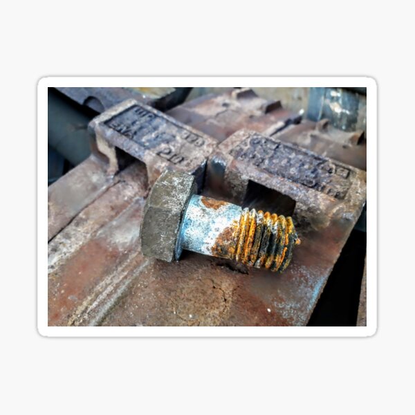 "Old rusty screw Industrial Engineering Machinery" Sticker by ...