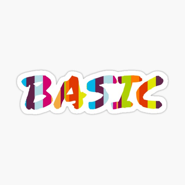 "BASIC" Sticker for Sale by sutanu99 | Redbubble