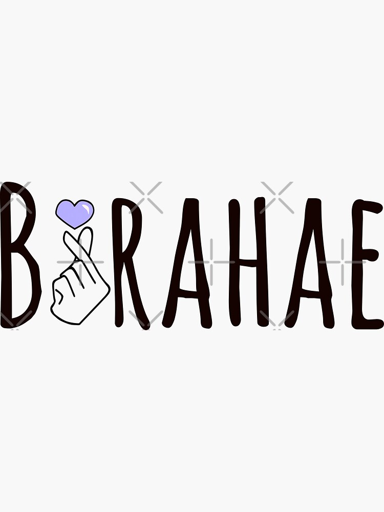 "Borahae I purple you Kim Taehyung V" Sticker for Sale by NoonaStudio ...