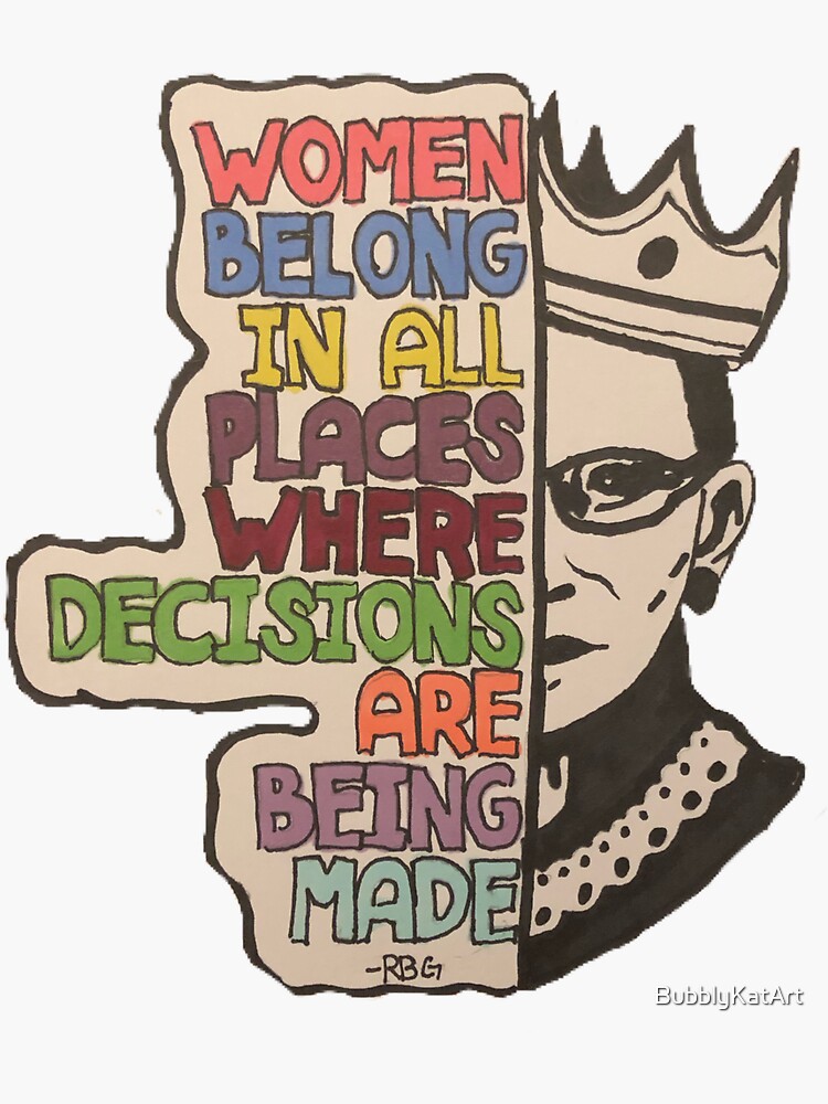 "RBG" Sticker for Sale by BubblyKatArt | Redbubble