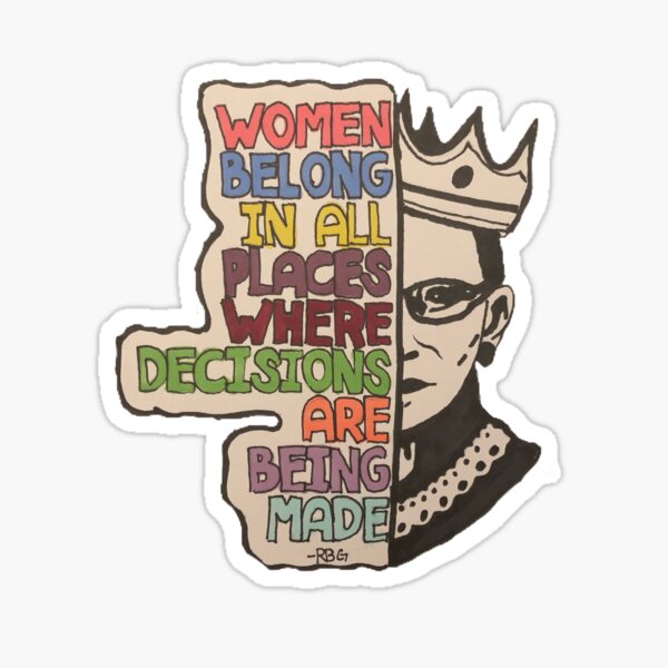 "RBG" Sticker for Sale by BubblyKatArt | Redbubble
