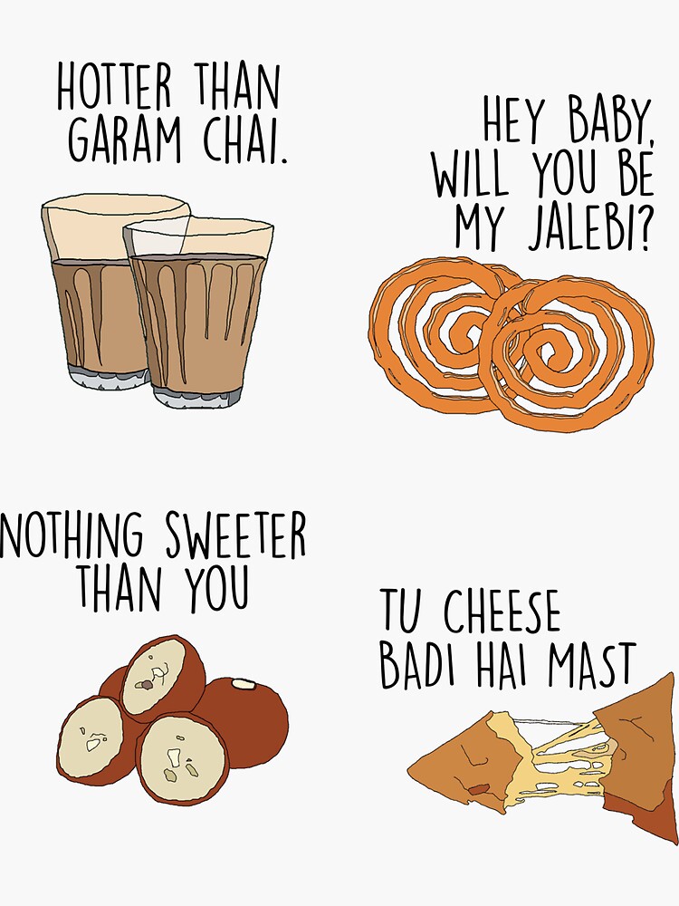 "Indian Pack . Snack Lines" Sticker for Sale by kesiyajohny | Redbubble