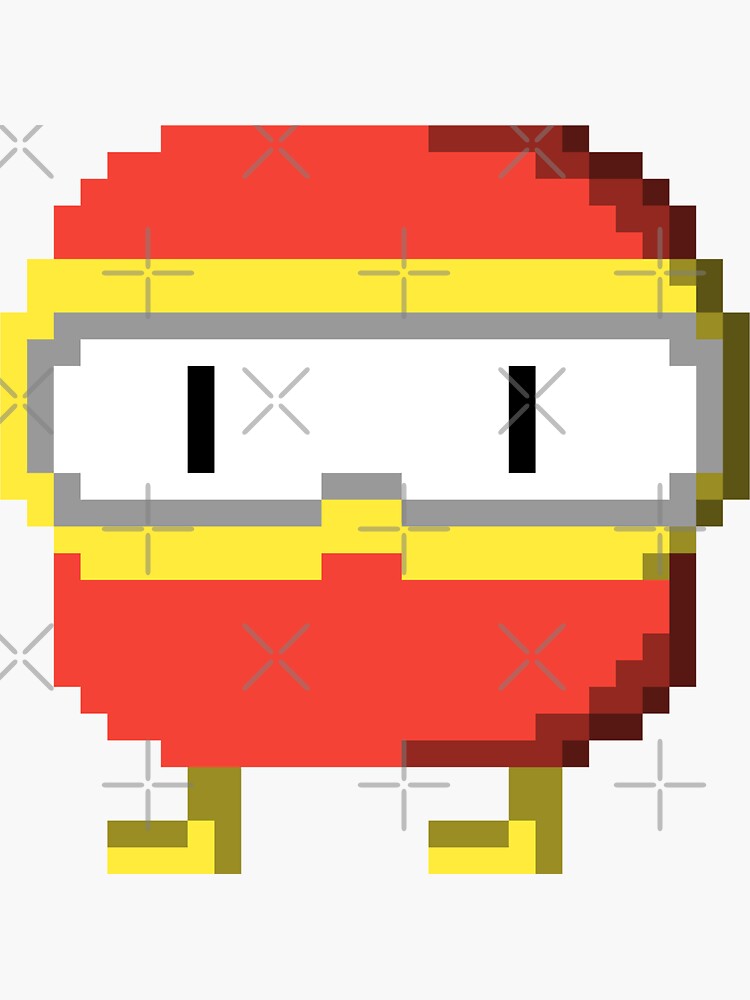 "Dig Dug" Sticker by brokenkneestees | Redbubble