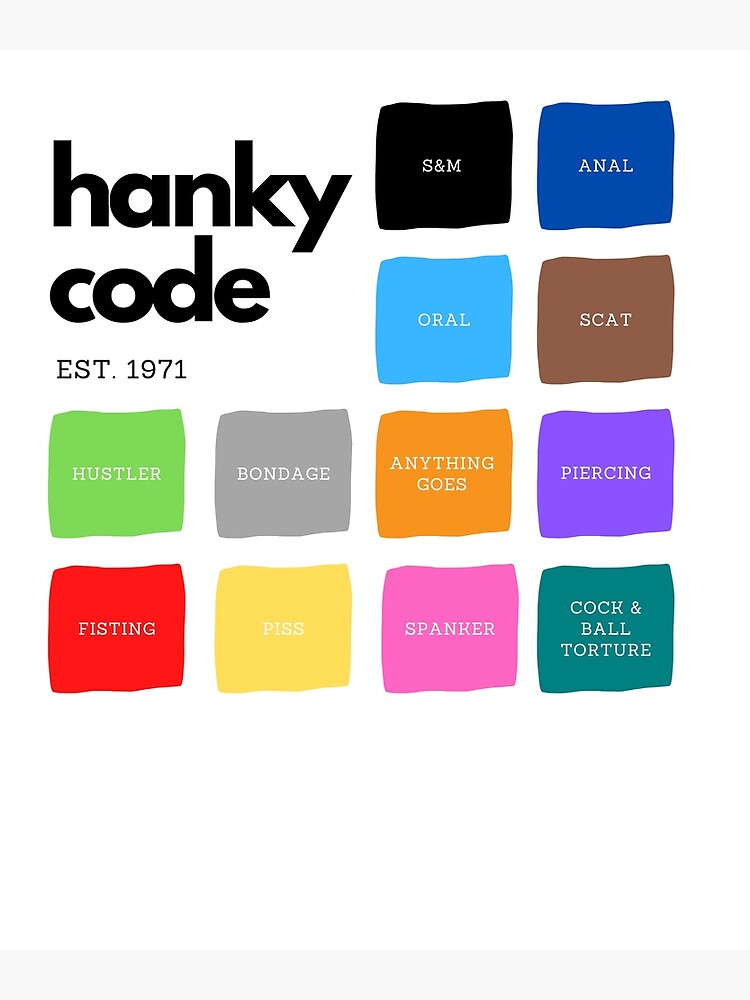 "Hanky Code" Poster for Sale by Stepadoda | Redbubble