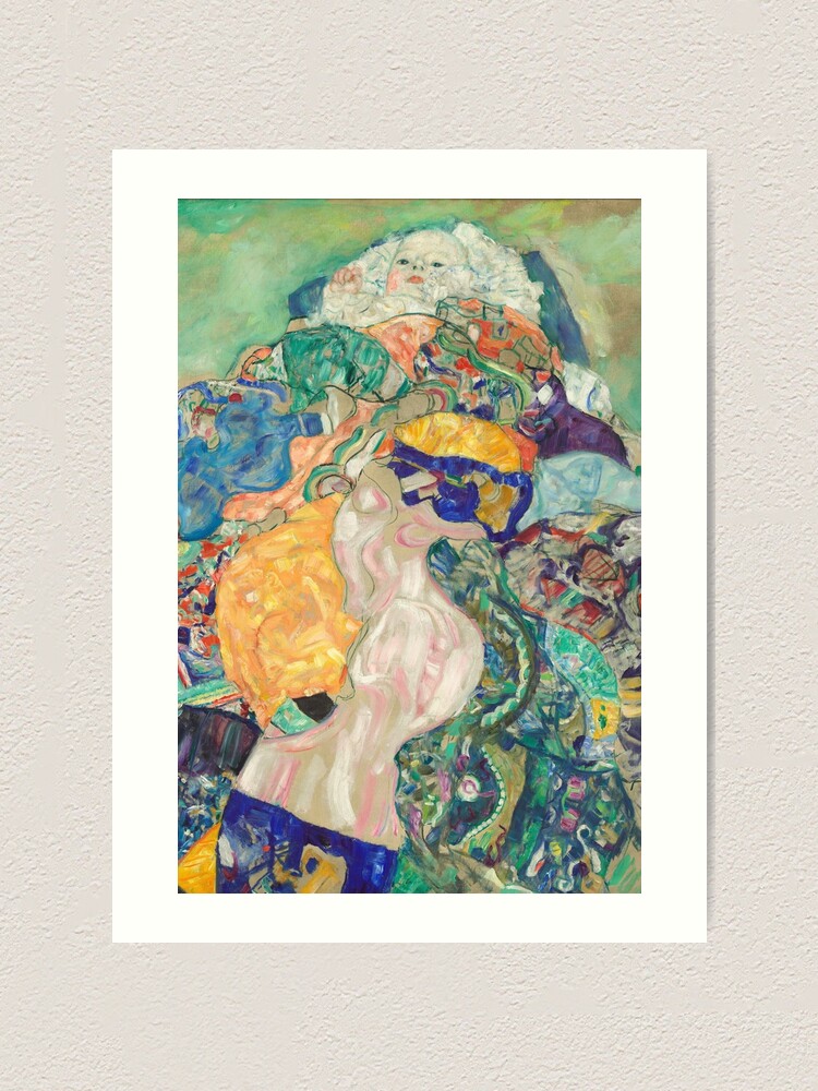 "The Baby by Gustav Klimt - Art Nouveau Symbolism" Art Print for Sale ...