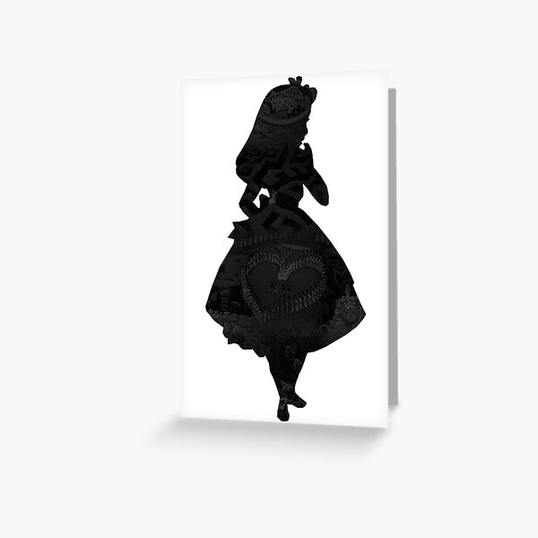 Tarjetas de felicitación «Alice - Silueta de imagen negra» de ...