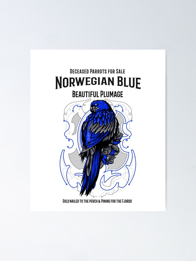 "Norwegian Blue Parrot" Poster for Sale by DWeyers | Redbubble