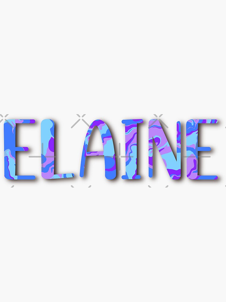"Elaine" Sticker for Sale by dolphin1128 | Redbubble