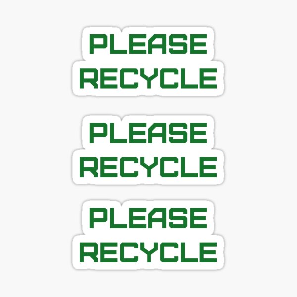 "Please Recycle Earth Day Sticker Pack" Sticker for Sale by LeBebArt ...