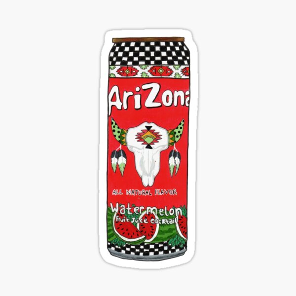 Pegatina «Bebida de sandía con té de Arizona» de Beardraws18 | Redbubble